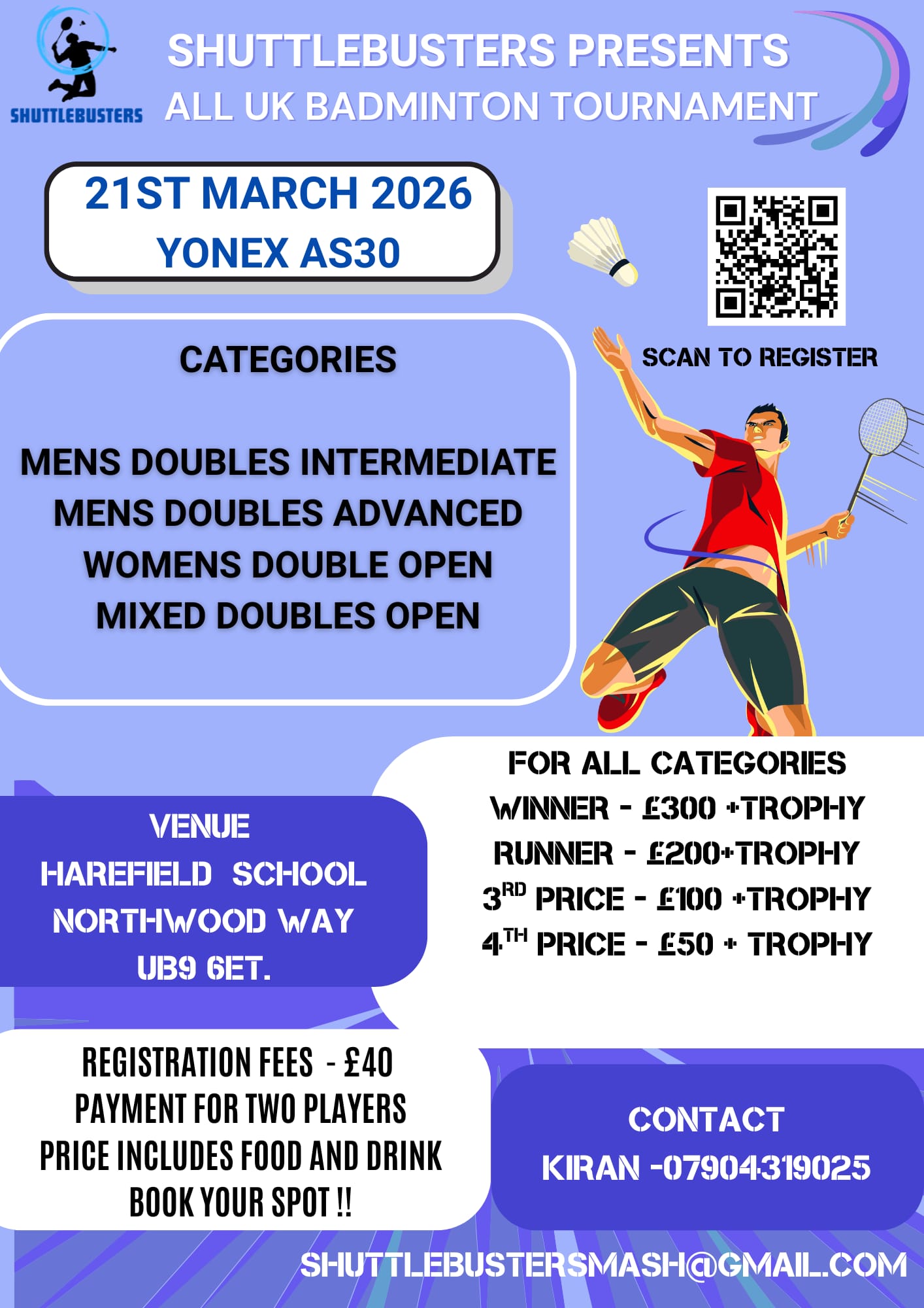 Shuttle Busters | Badminton Tournament Registration